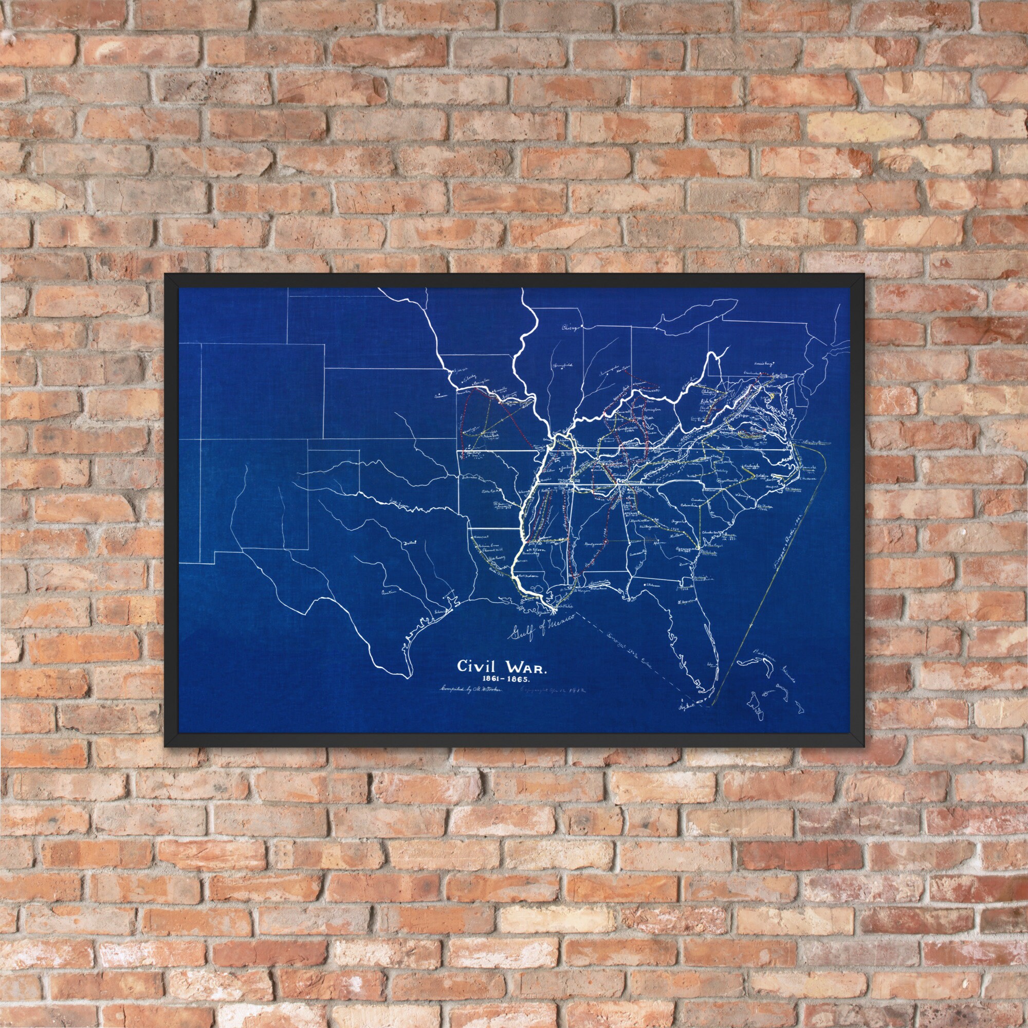 Civil War Map: Vintage 1912 Civil War Map Print Antique - Etsy