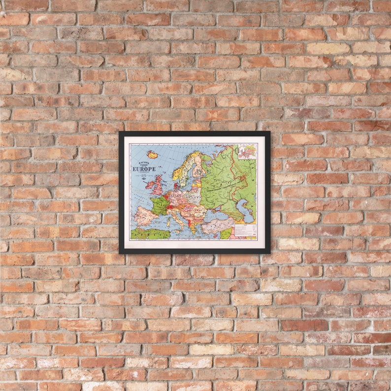 Europe Map: Vintage 1925 Europe Map Print Antique Europe Map Poster - Etsy