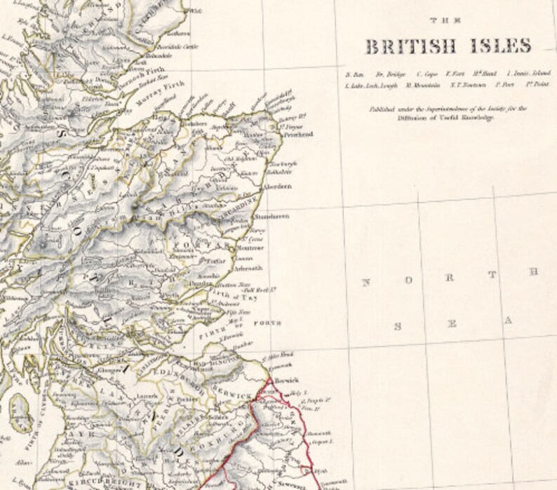British Isles Map: Vintage 1842 British Isles Map Print – Antique ...