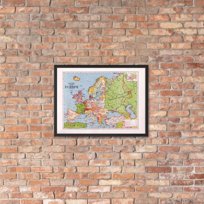Europe Map: Vintage 1925 Europe Map Print Antique Europe Map Poster - Etsy