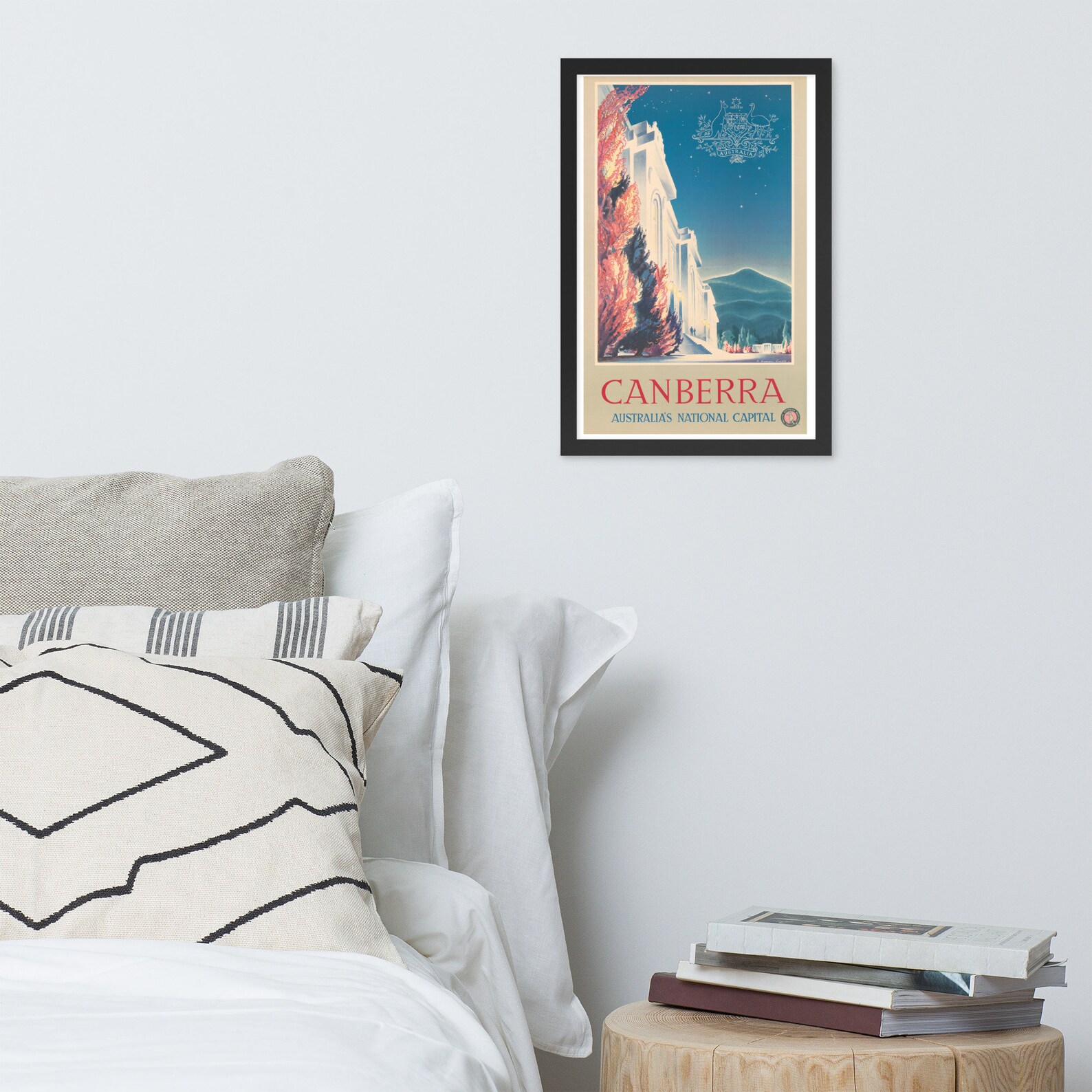 Vintage Canberra Australia Travel Poster Print - Circa 1940 - Etsy