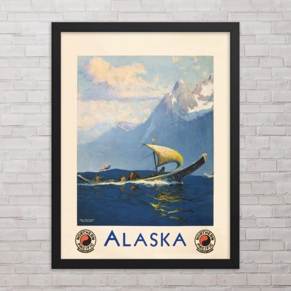 Vintage Alaska Travel Poster Circa 1920 Alaska Travel Poster - Etsy