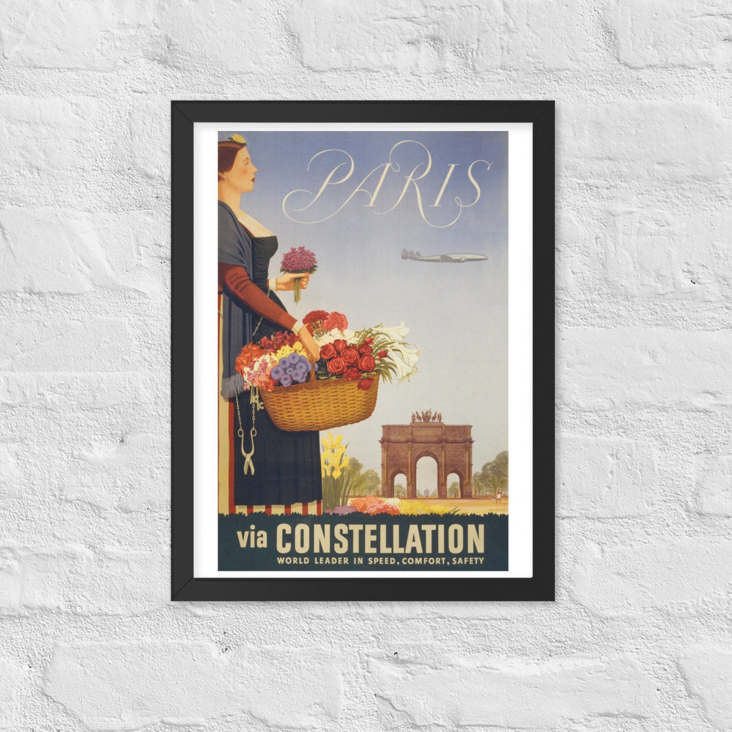 Vintage Paris via Constellation Travel Poster Circa 1950 Paris ...