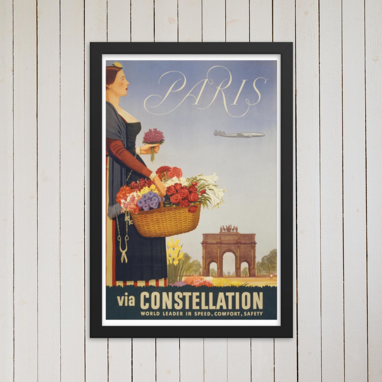 Vintage Paris via Constellation Travel Poster – Circa 1950 Paris ...