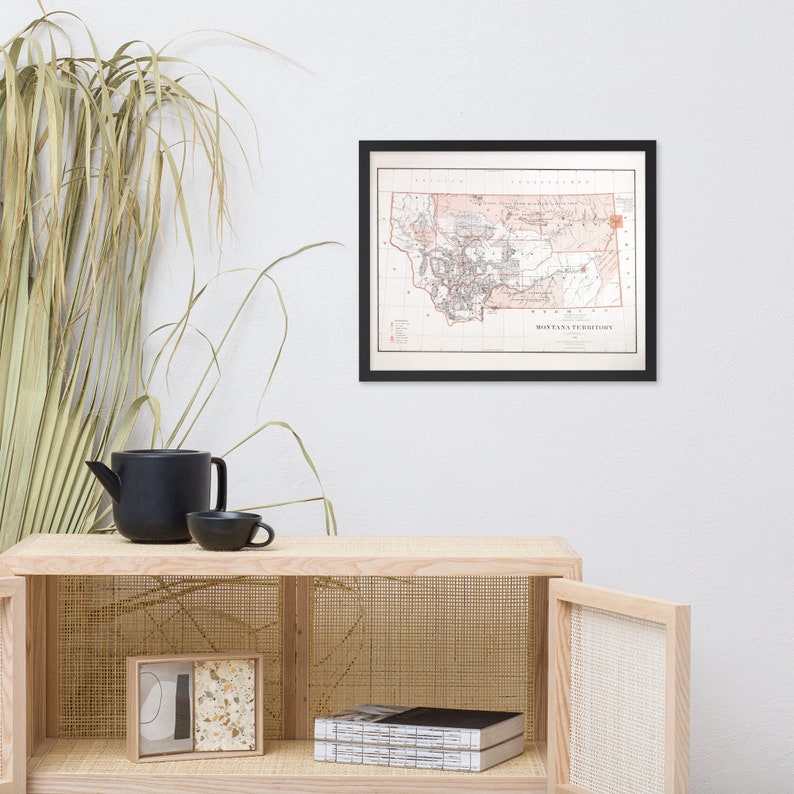 Montana Map: Vintage 1879 Montana Map Print – Antique Montana Map ...