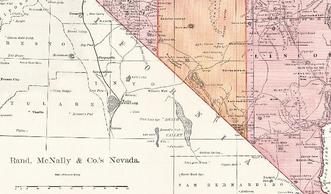 Mapa de Nevada: Vintage 1893 Nevada Map Print Póster de mapa antiguo de ...