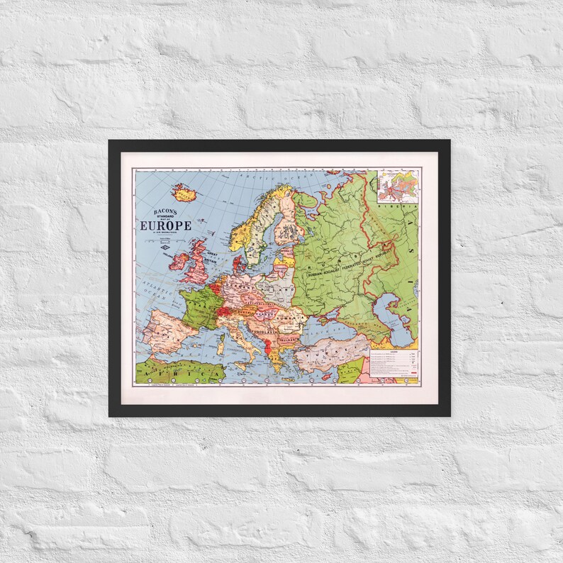 Europe Map: Vintage 1925 Europe Map Print Antique Europe Map - Etsy