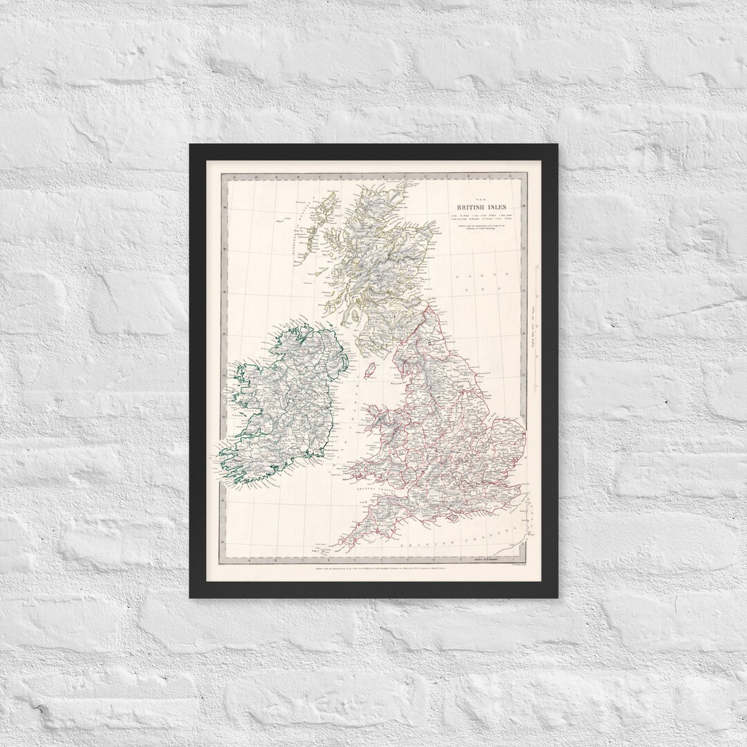 British Isles Map: Vintage 1842 British Isles Map Print – Antique ...