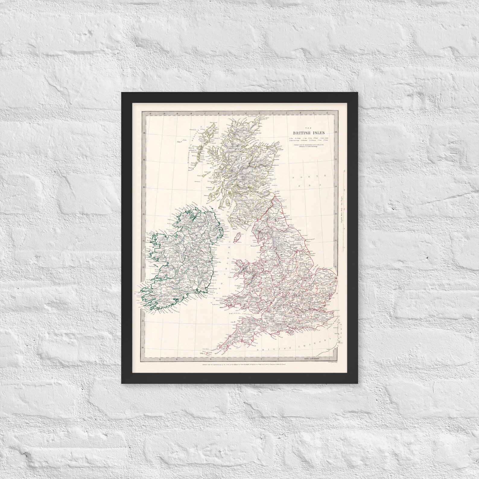 British Isles Map: Vintage 1842 British Isles Map Print – Antique ...