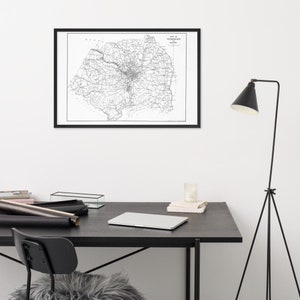 Washington DC Area Map: Vintage 1882 Washington DC Area Map Print ...