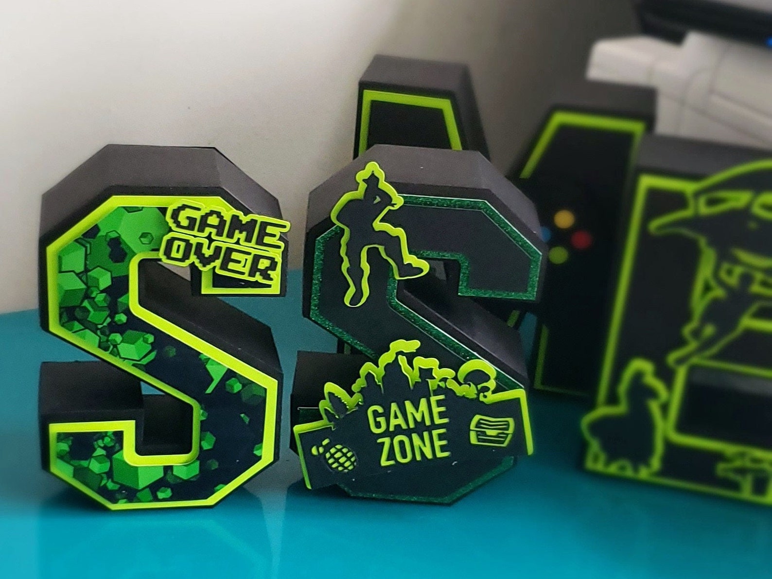 Custom 3D Gamer Party Letters, Video Game Decoration - Etsy