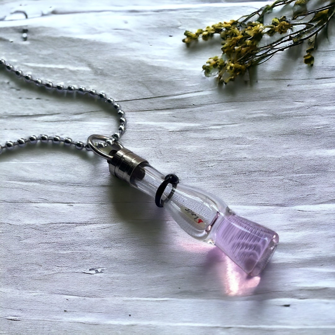 Rice Grain Necklace Personalized Bottle Design Pendant Gift Engraved ...