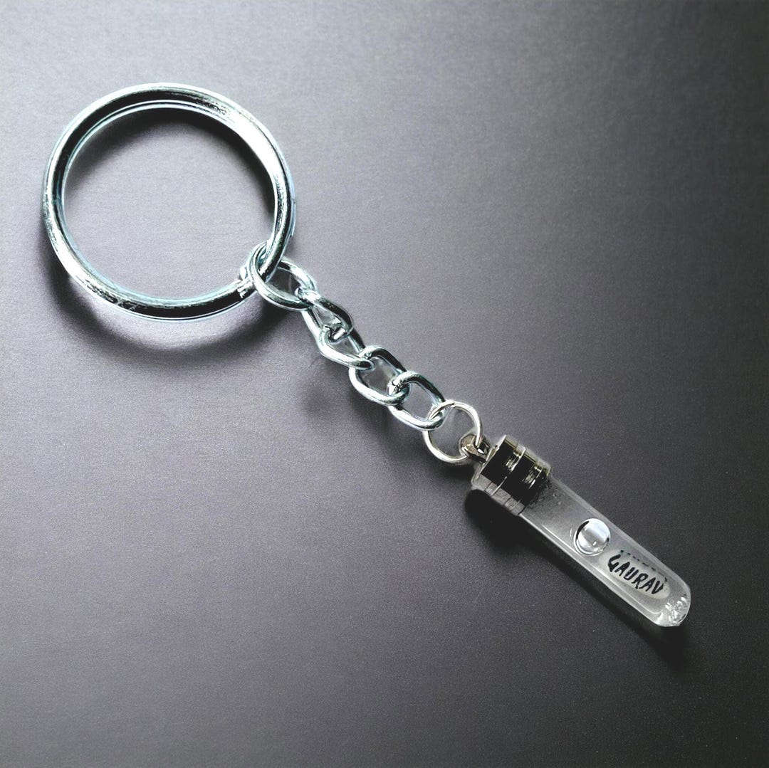 Personalized Name on Rice Grain Keychain - Custom Engraved Gift - Etsy