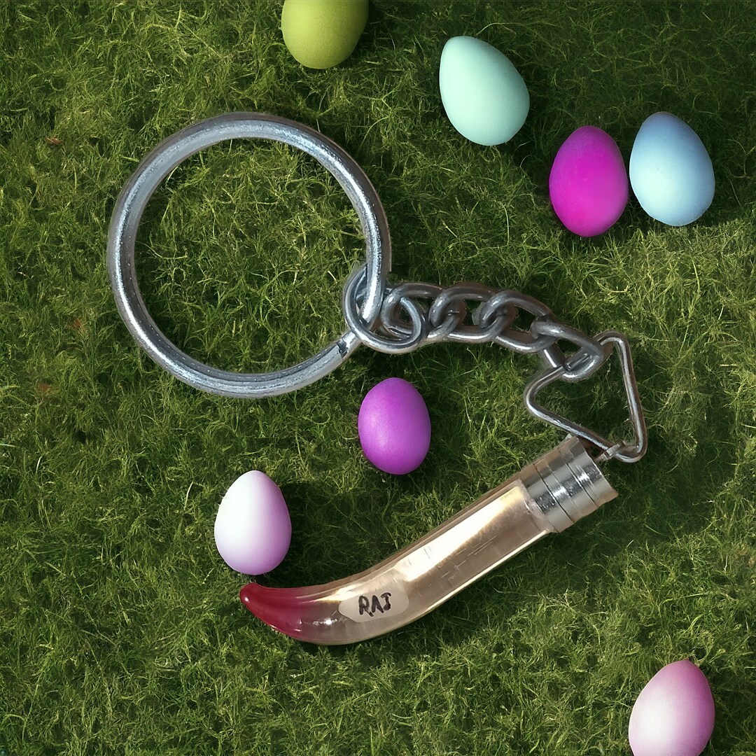 Personalized Name on Rice Grain Key Chain - Etsy