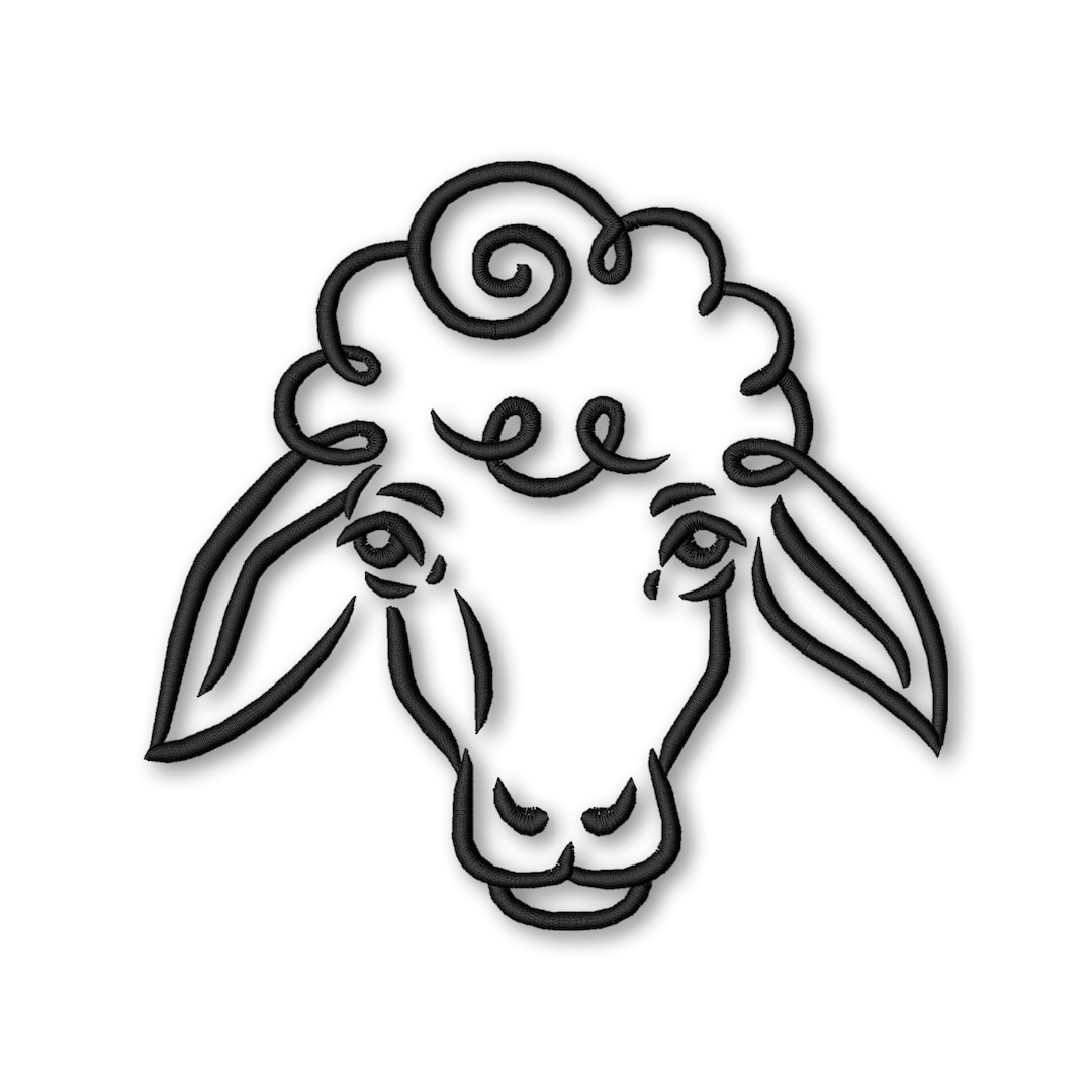 Sheep Embroidery Machine Design Instant Download Digital File PES ...