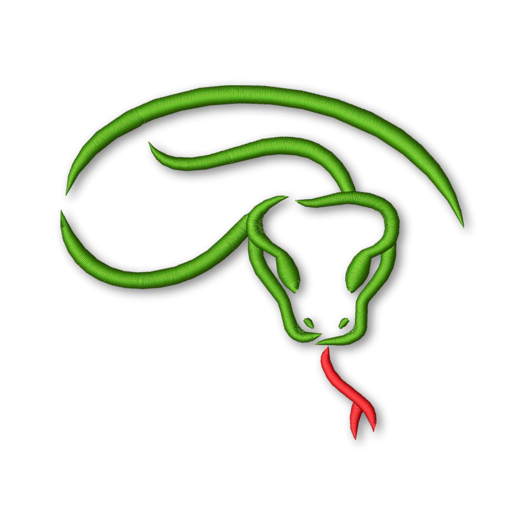 Snake Embroidery Machine Design Instant Download Digital File PES ...