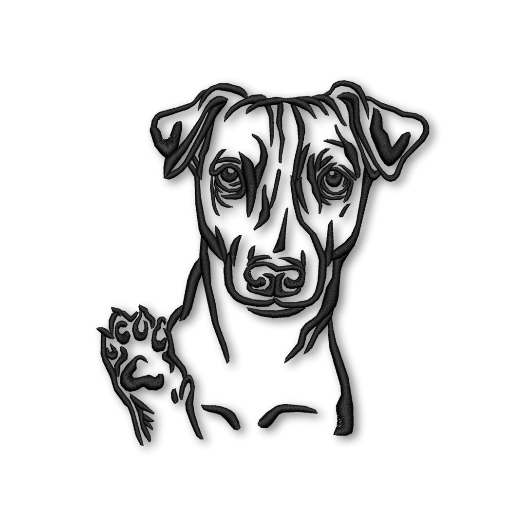 Dog Jack Russell Terrier Embroidery Machine Design Instant Download ...