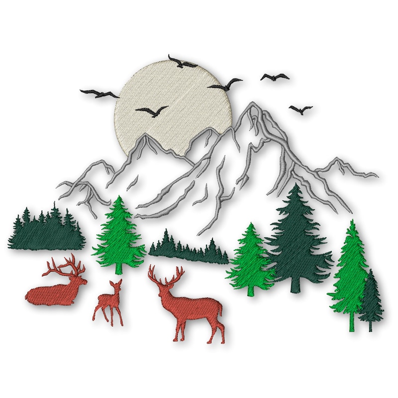 Embroidery Landscape - Etsy