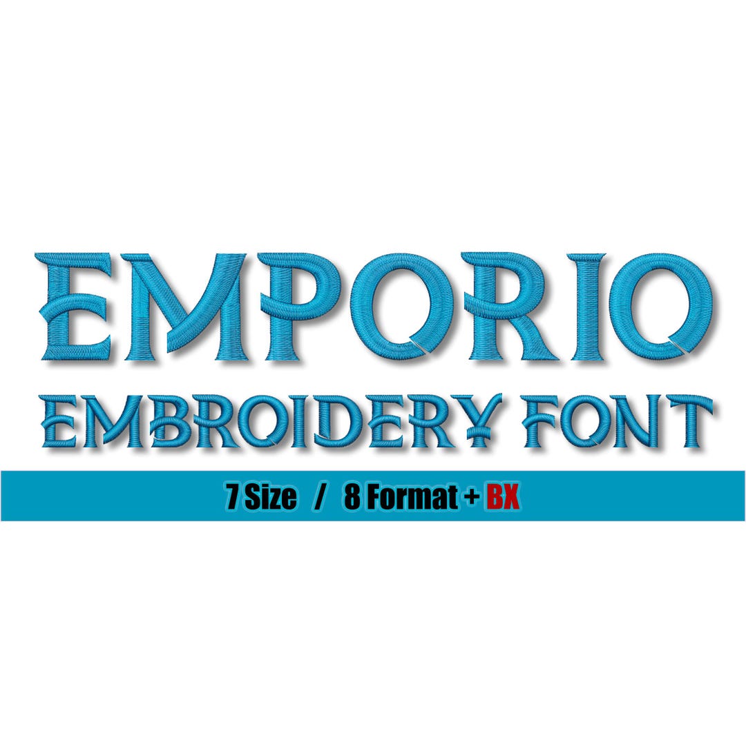 Emporio Embroidery Font, Script Font, BX Font for Embroidery, Alphabet ...