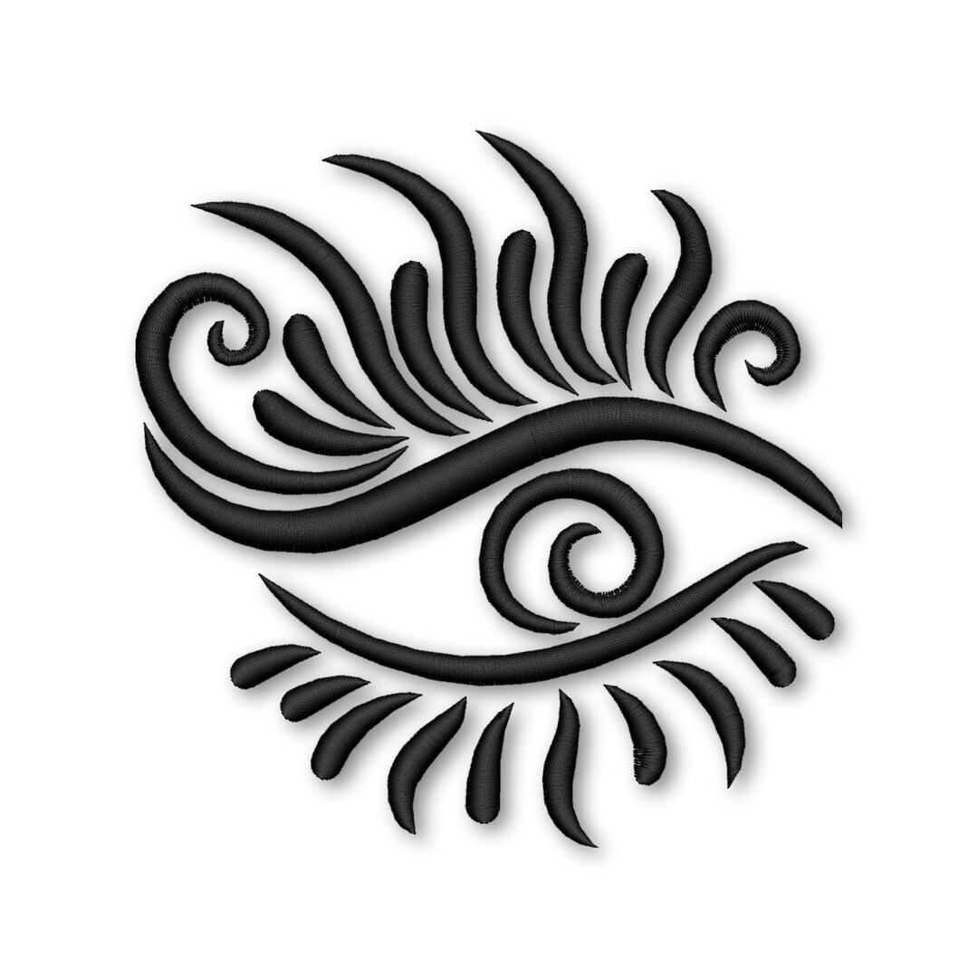Decorative Eye Embroidery Machine Design Instant Download Digital File ...