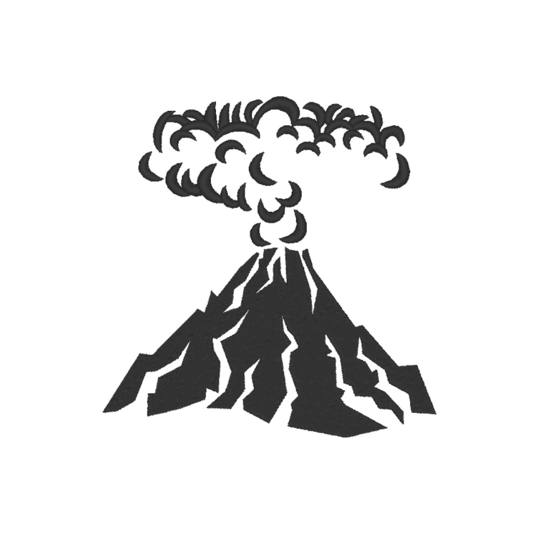 Volcano Embroidery Design Instant Download Digital File - Etsy