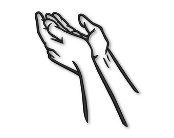 Hand Gesture Embroidery File - Etsy