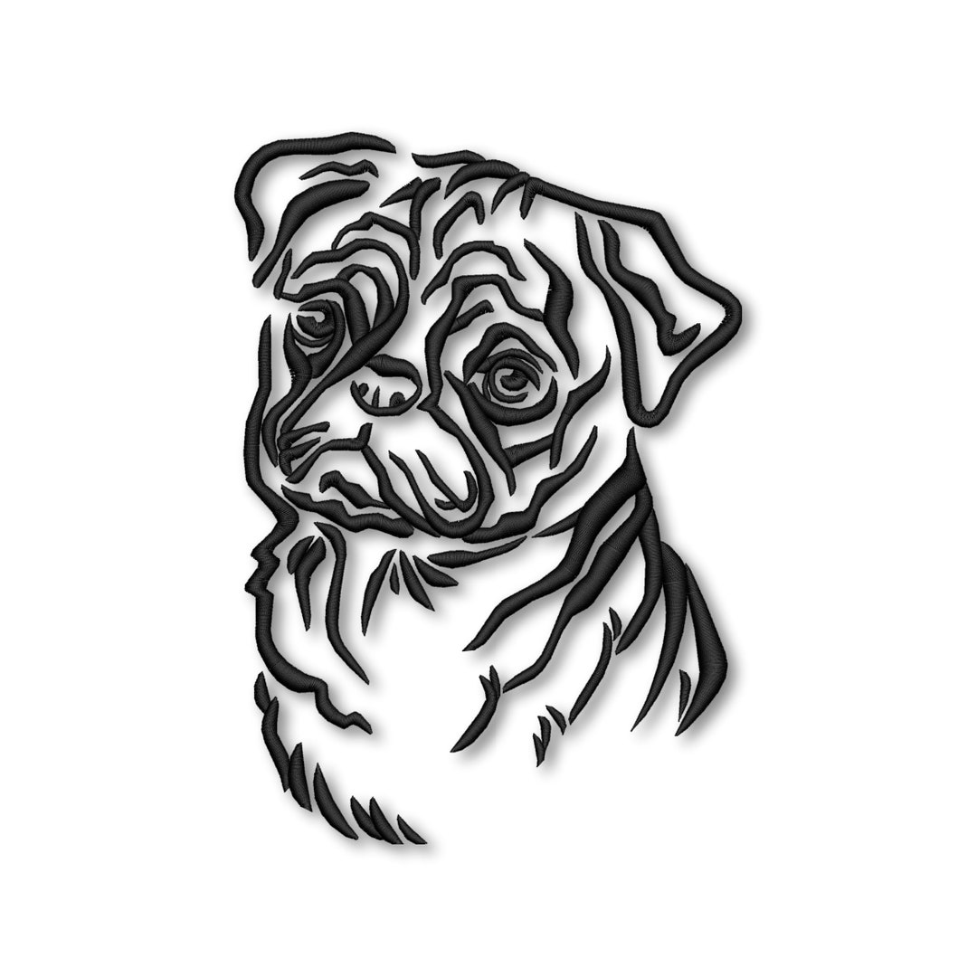 Dog Portrait Jack Russell Terrier V2 Embroidery Machine Design Instant ...