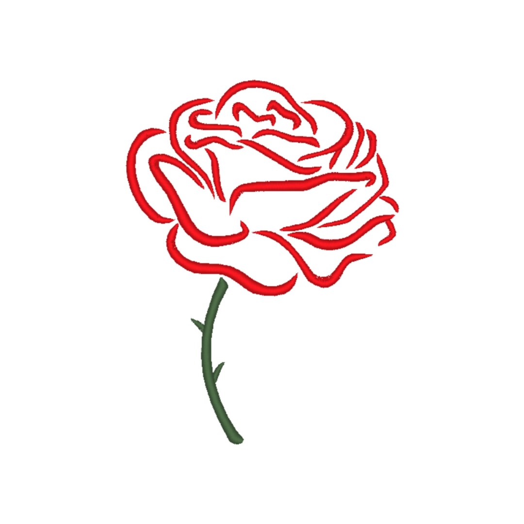Rose Sketch Embroidery Design Instant Download Digital File - Etsy