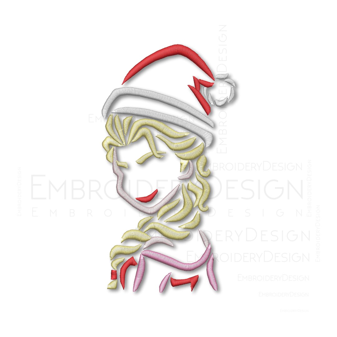 Frozen Princess Christmas Embroidery Machine Design Instant Download ...