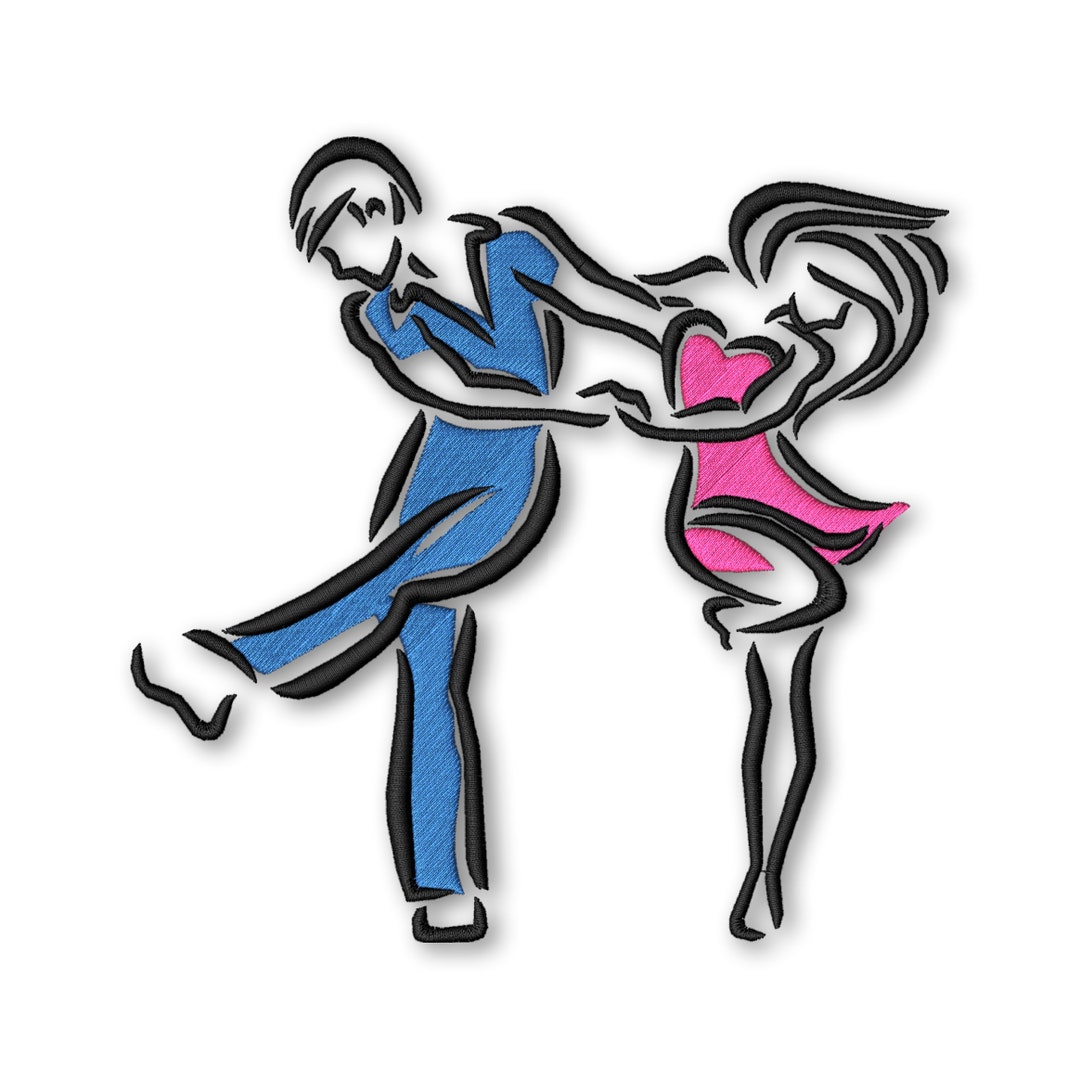 Dancing Couple Embroidery Machine Design Instant Download Digital File ...
