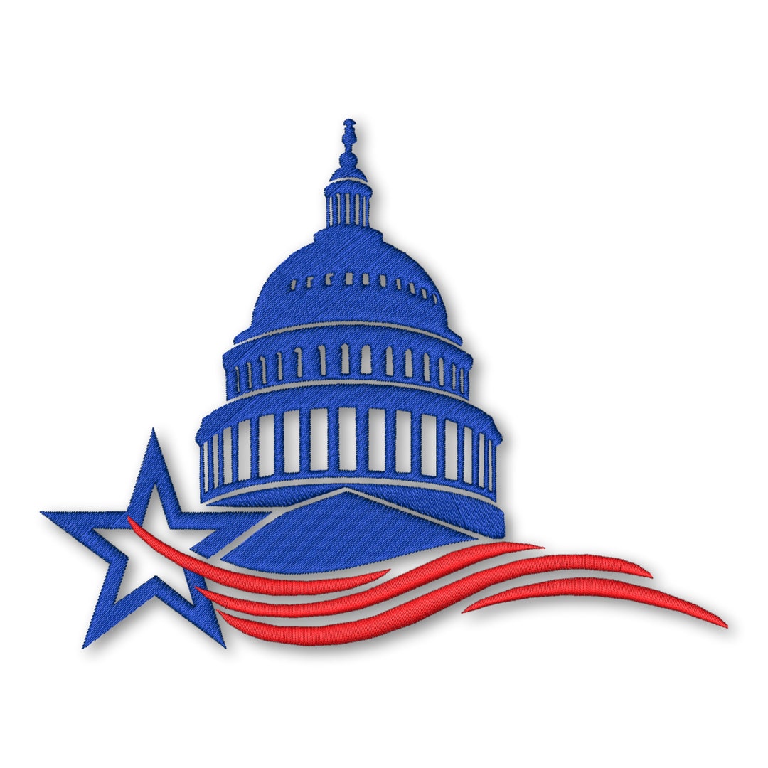 Capitol USA Embroidery Design Instant Download Digital File - Etsy