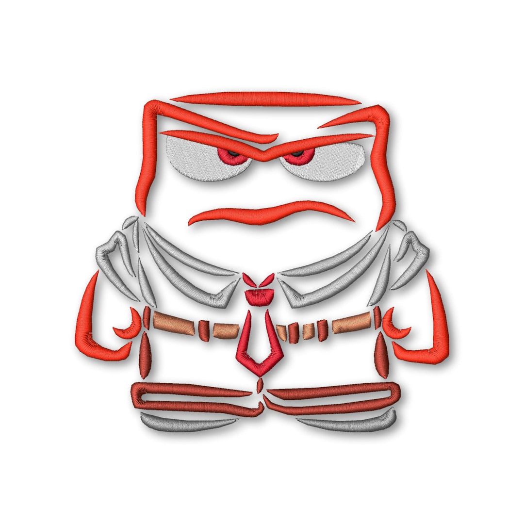 Anger Inside Out 2 Embroidery Machine Design Instant Download Digital ...