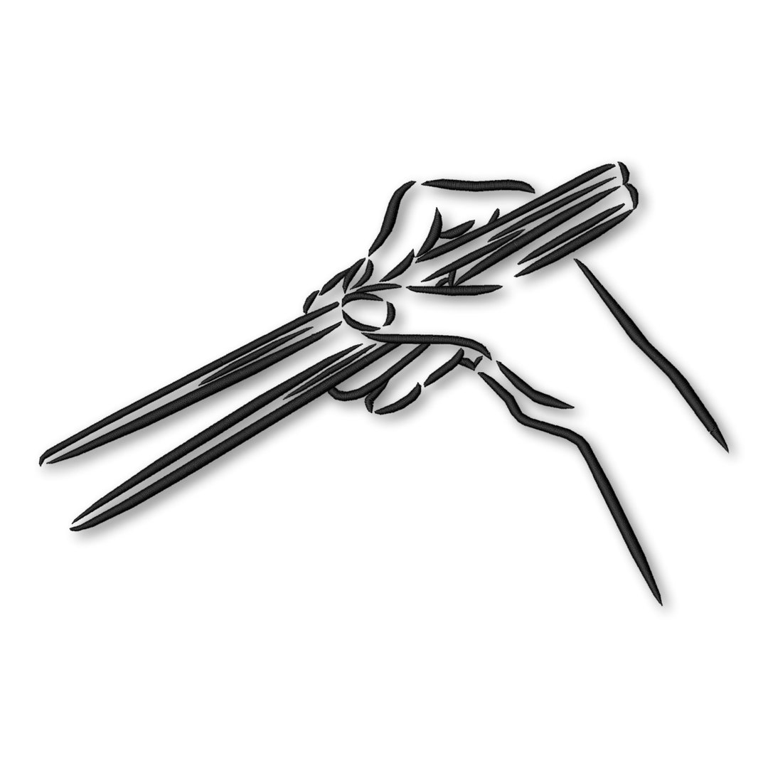 Chopsticks Embroidery Design Instant Download Digital File - Etsy