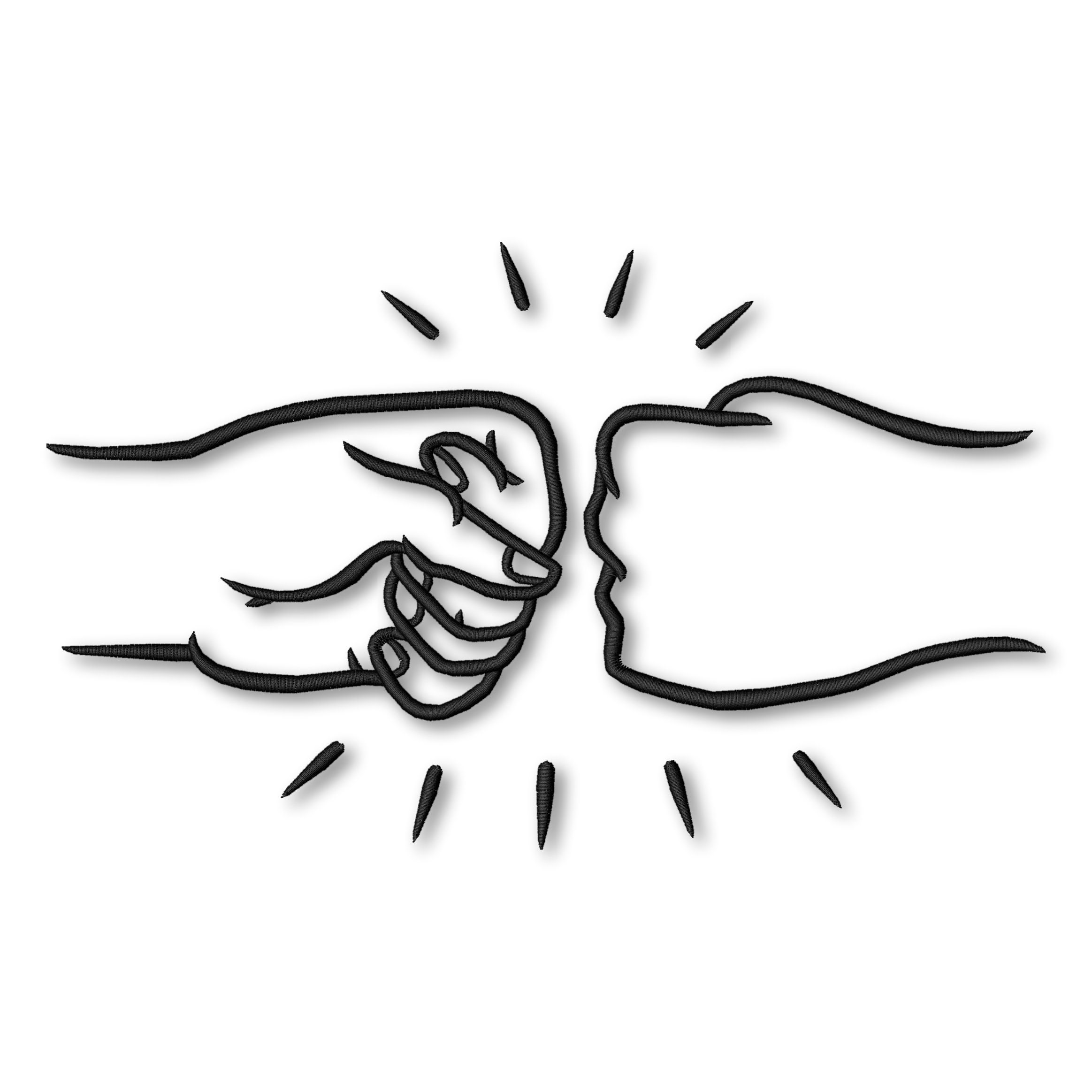 Fist Bump Embroidery Design Instant Download Digital File - Etsy