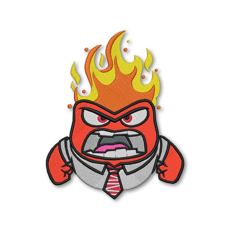 Anger Inside Out 2 Embroidery Machine Design Instant Download Digital ...