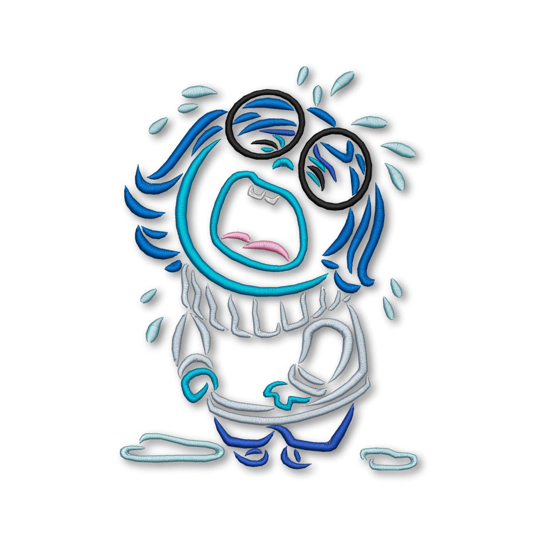Sadness Inside Out 2 Embroidery Machine Design Instant Download Digital ...