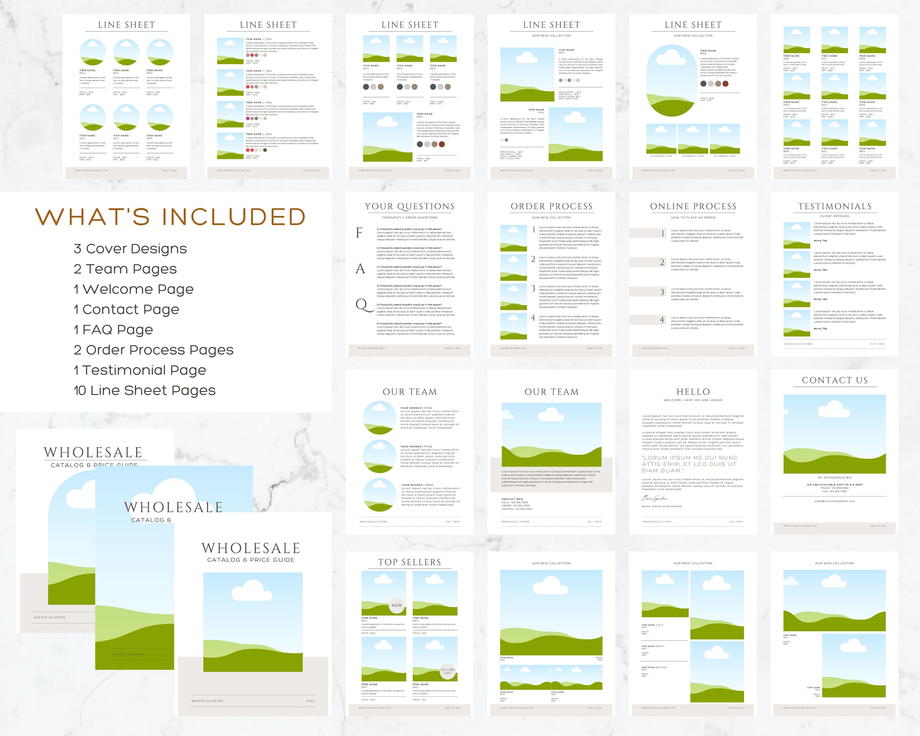 Wholesale Catalog and Line Sheet Template | Retail Pricing Book | Store ...
