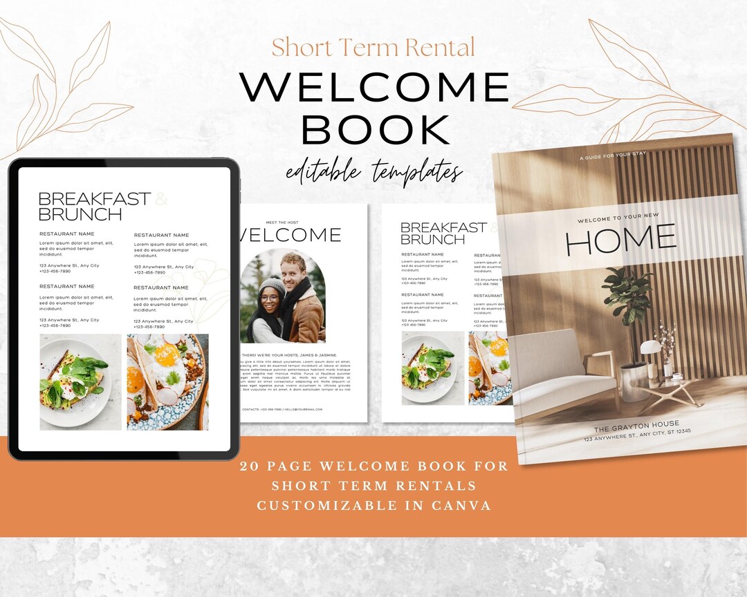 Airbnb Welcome Book Template | Vacation Rental Welcome Book | VRBO ...