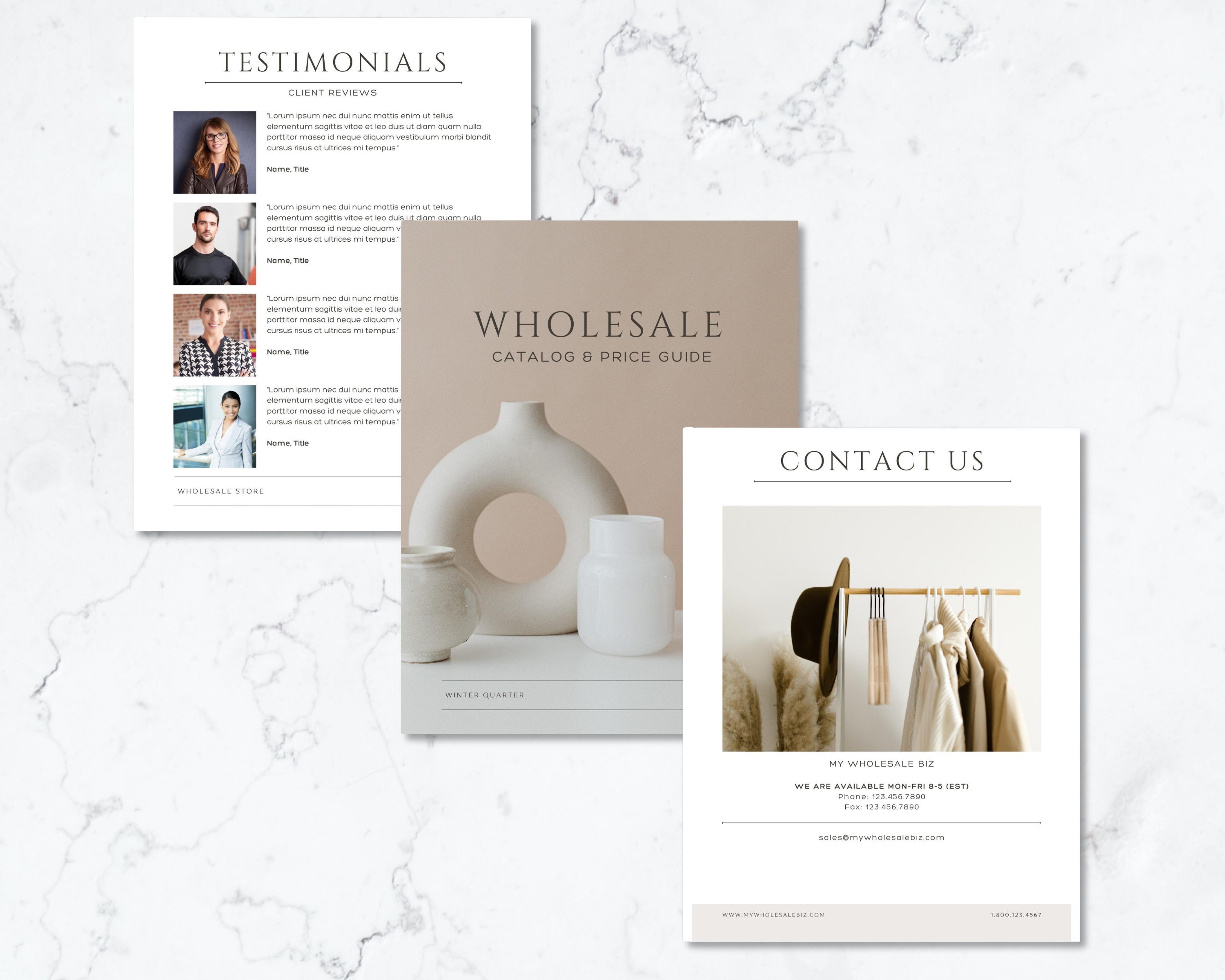 Wholesale Catalog and Line Sheet Template | Retail Pricing Book | Store ...