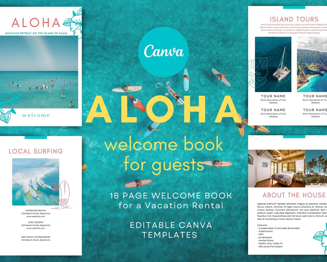 Aloha Beach Vacation Rental Welcome Book | Hawaii Airbnb | Edit in ...