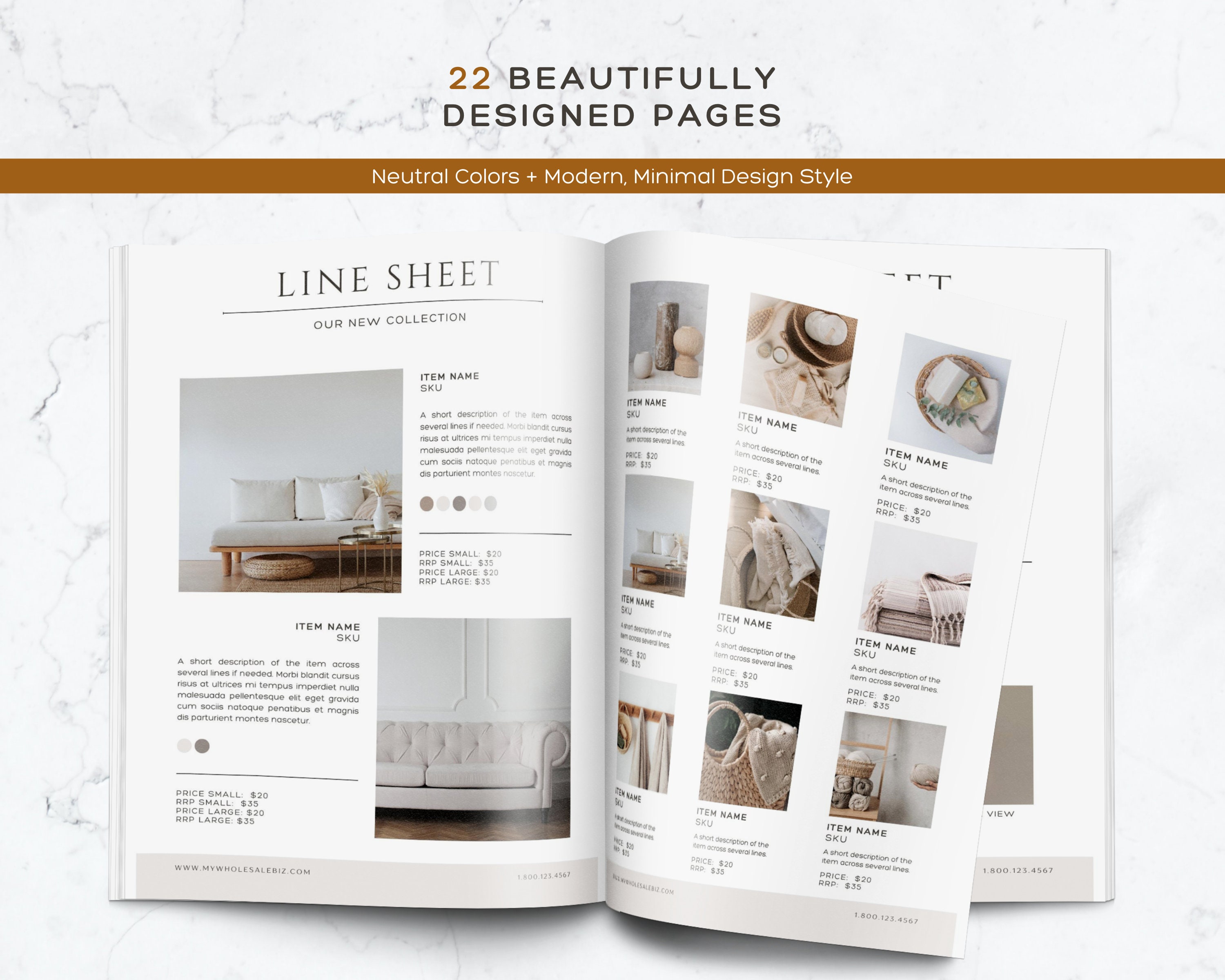Wholesale Catalog and Line Sheet Template | Retail Pricing Book | Store ...