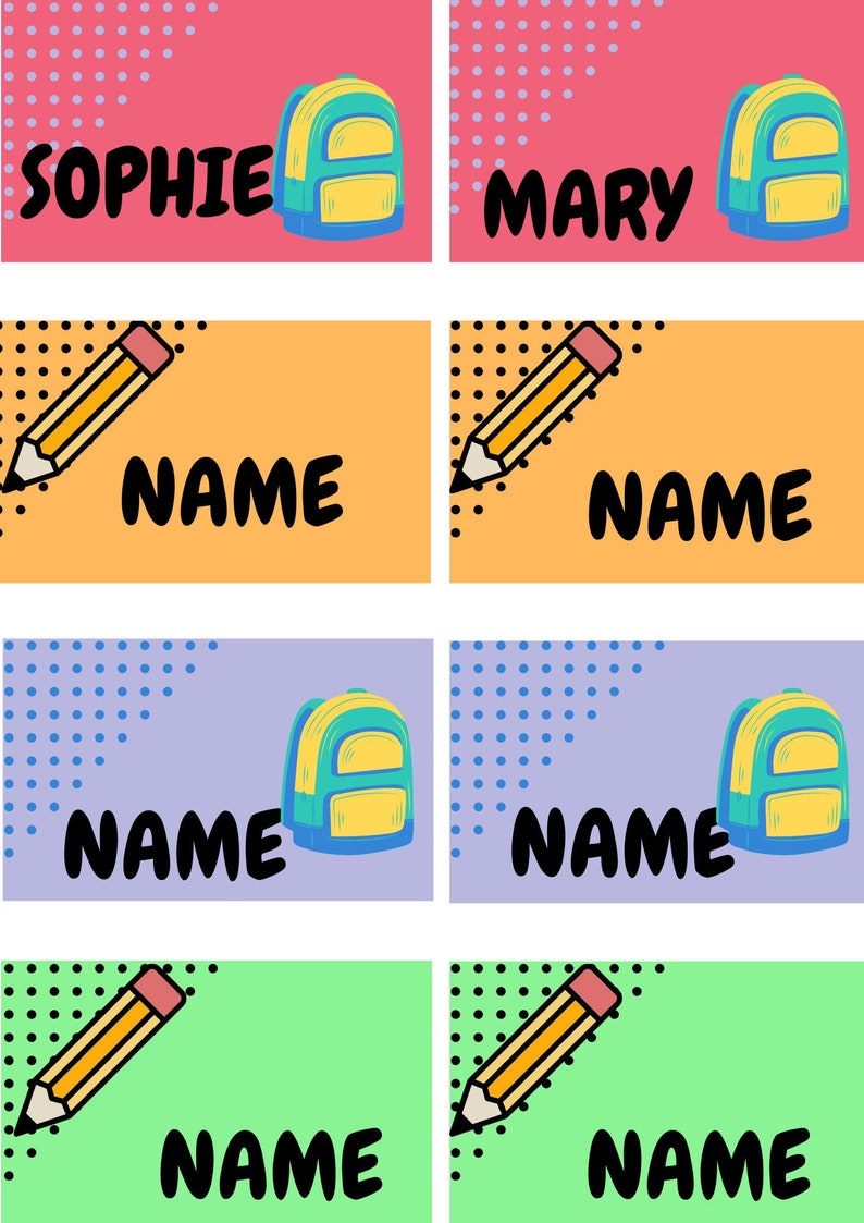 BUNDLE Editable Name Tags Printable Classroom Nametags School Name Tags ...