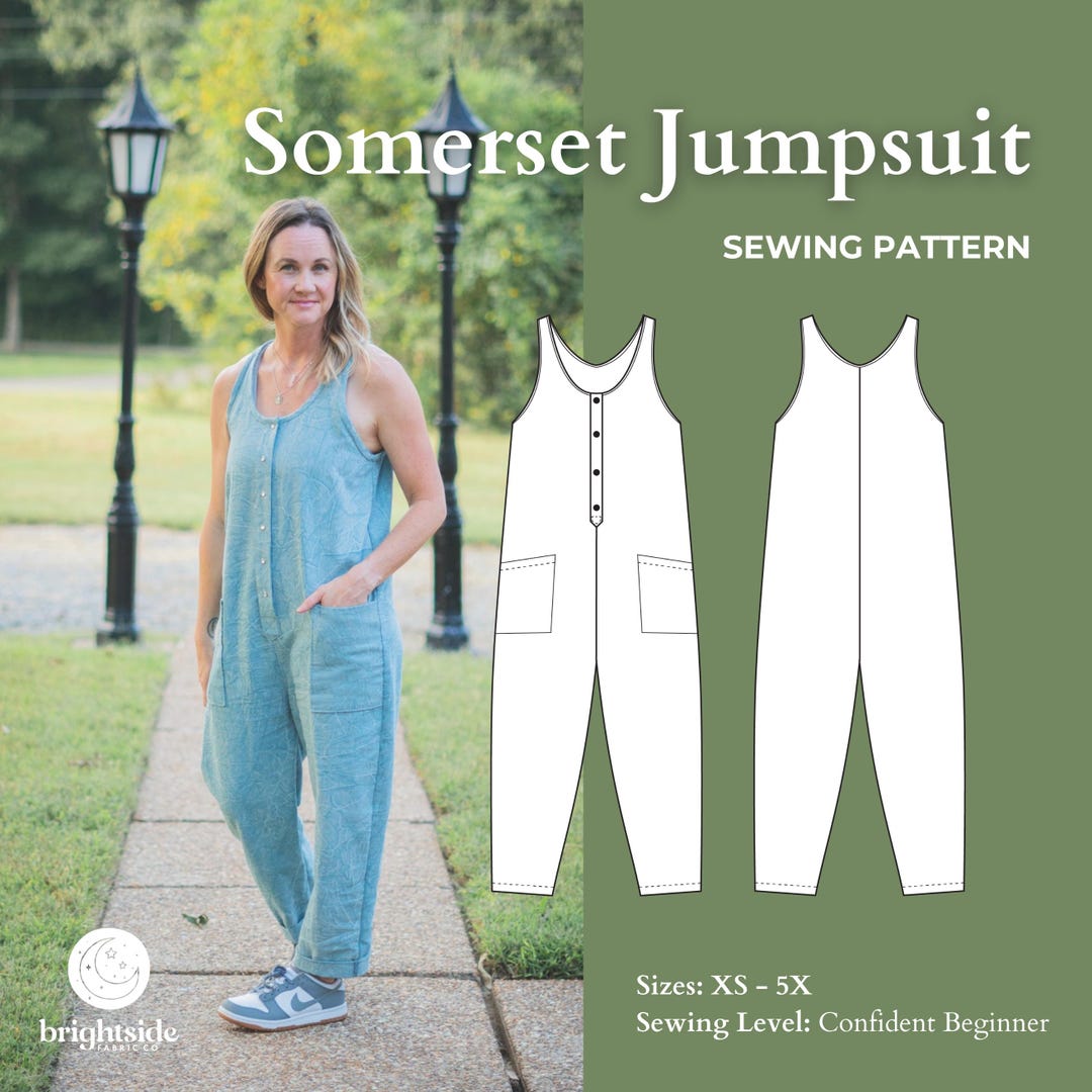 Somerset Jumpsuit - Romper Sewing Pattern - Women's - Linen - Woven ...