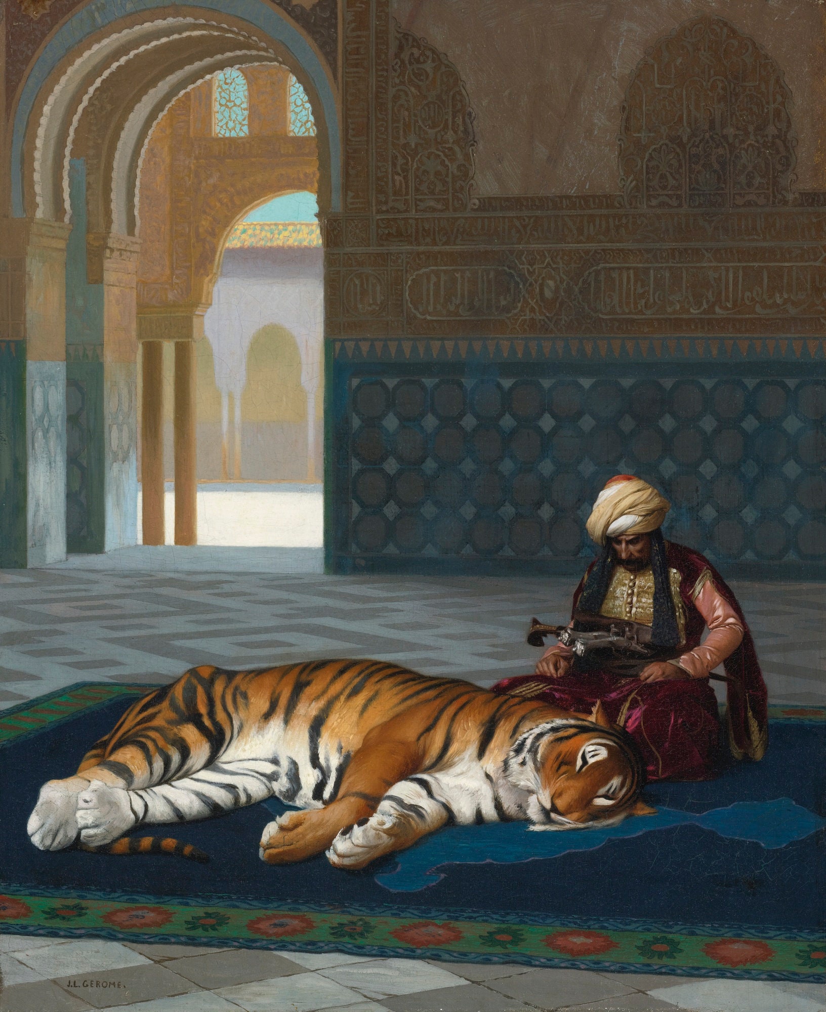 Jean Leon Gerome the Grief of the Pasha. It is a High Quality Canvas ...