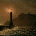 A Lighthouse on Fire at Night-joseph Wright of Derby.high Quality ...