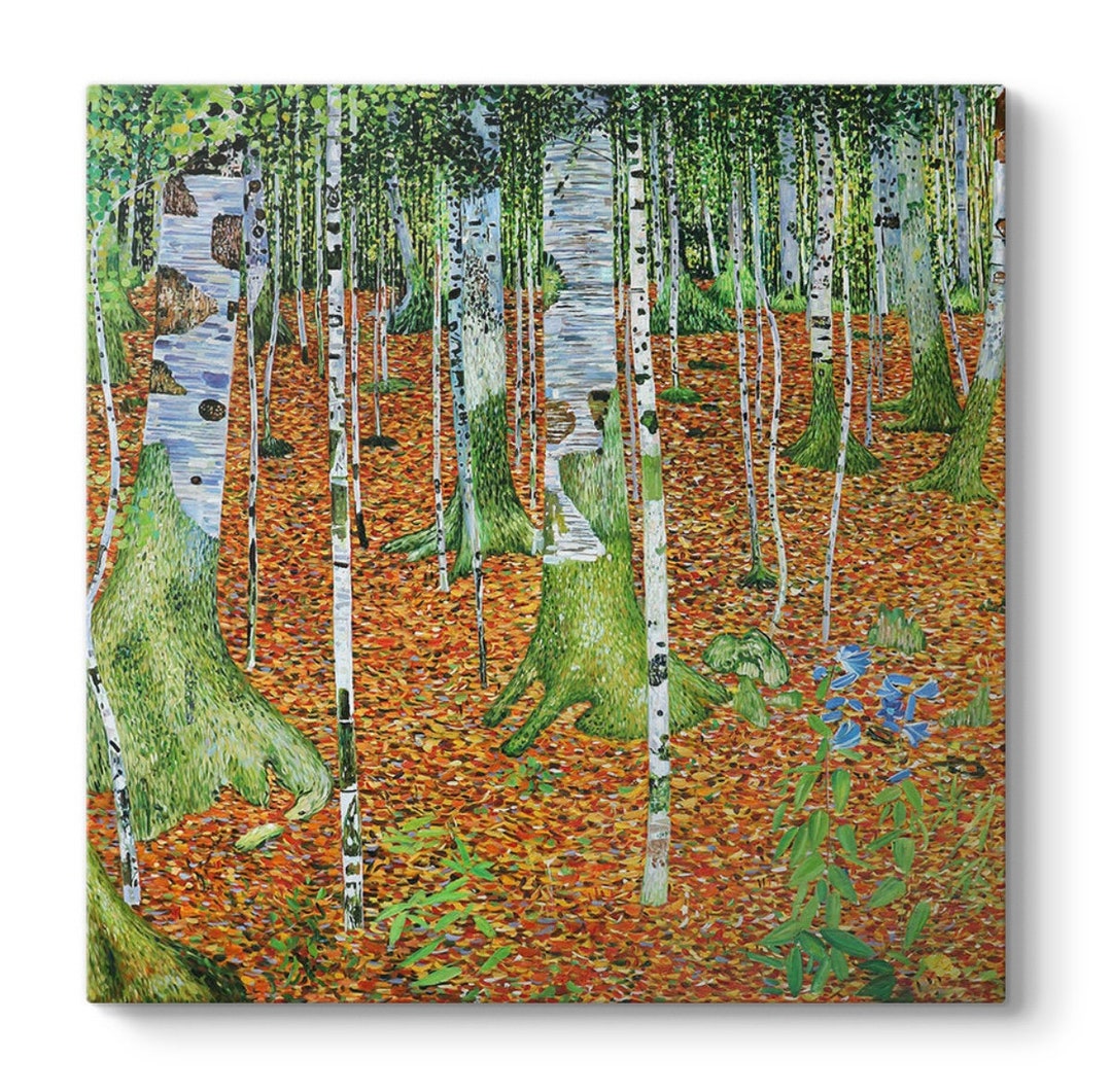 Gustav Klimt - Birch Forest.high Quality Canvas Printing - Etsy