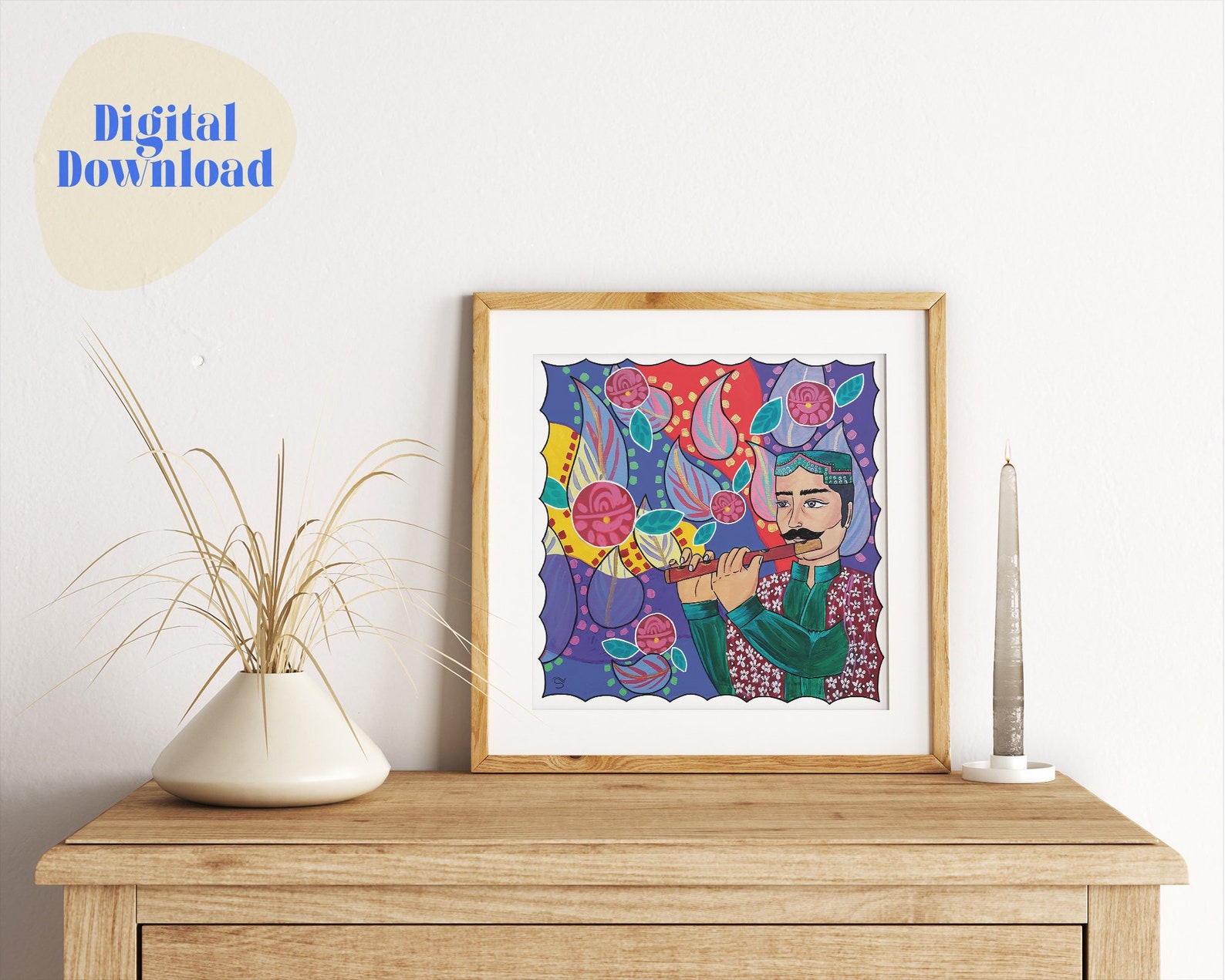 Sindhi - Colorful Abstract Pakistani Truck Art Printable | Digital File ...