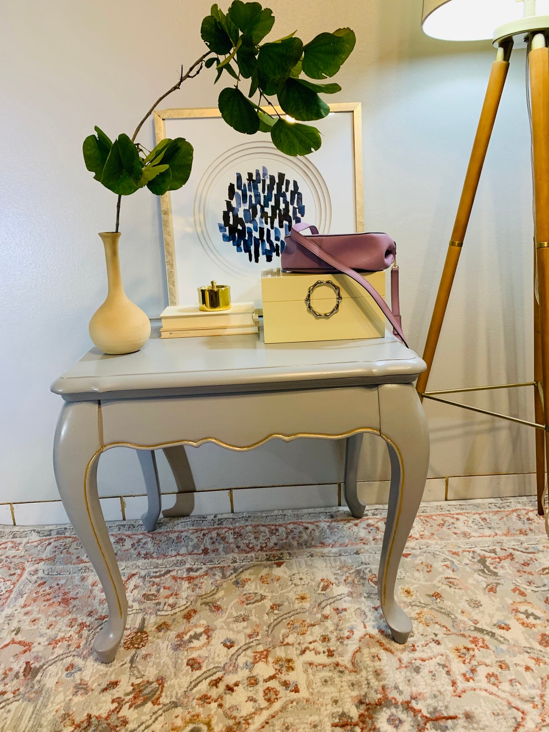 Beautiful Gray French Country End Table-free SHIPPING - Etsy