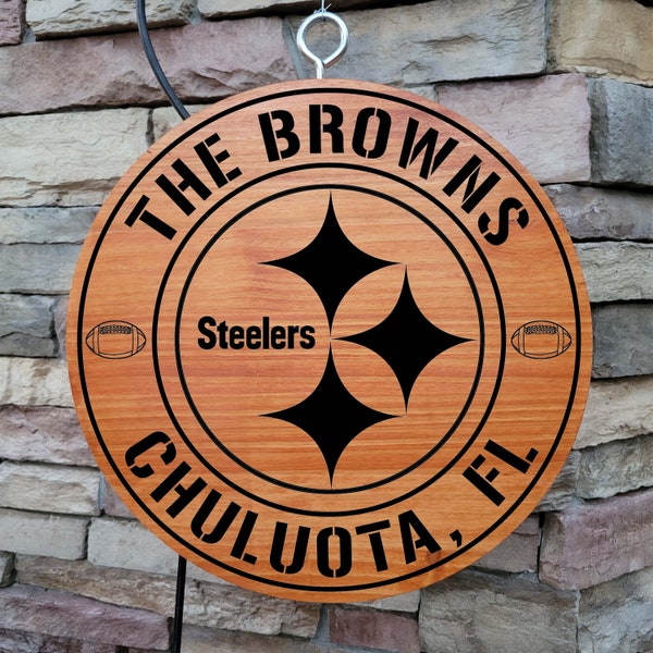 Football Wood Yard Sign - Etsy