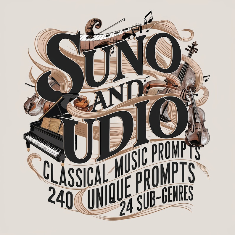 SUNO & UDIO - 240 Prompts for Classical Music - 24 Sub-genres - AI ...
